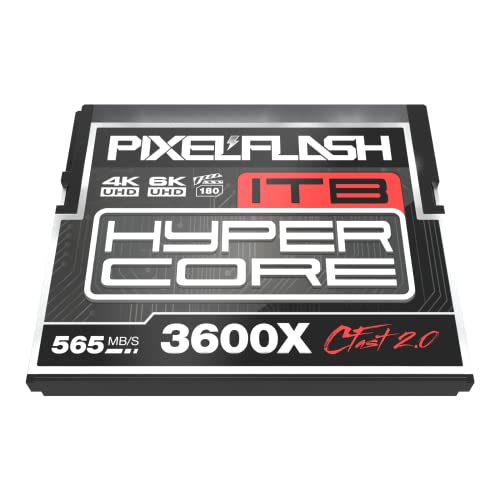 1TB PixelFlash CFast 2.0 Memory Card 3600X HyperCore 565MB/s SATA3 VPG180 CFast Card Compatible w/DSLR Cinematic Video & Photo cams Lab Tested-Certified Flash Memory 1024GB 2023 Model