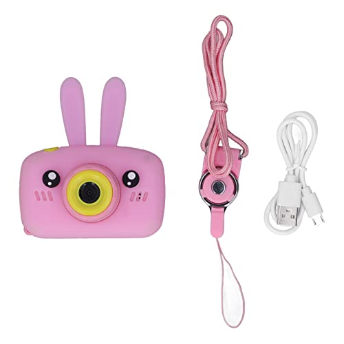 Tgoon Children Photo Camera, Portable MP3 Function Kids Camera Auto Focusing Built in Games for Playing(Pink)