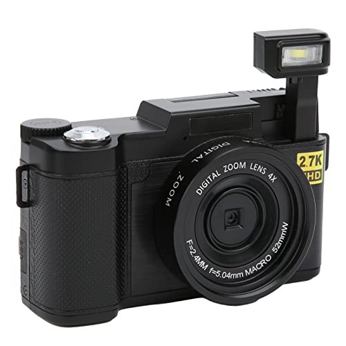 Digital Camera,Digital Camera 3in LCD Screen 180 Degree Rotation 2.7K 48MP High Definition USB Charging