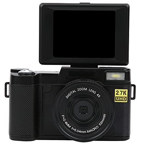 Digital Camera,Digital Camera 3in LCD Screen 180 Degree Rotation 2.7K 48MP High Definition USB Charging