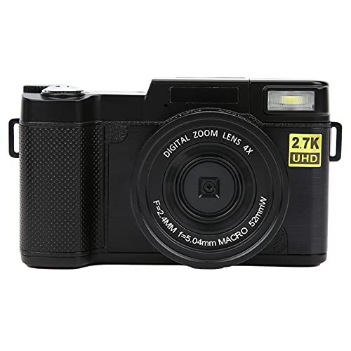 Digital Camera,Digital Camera 3in LCD Screen 180 Degree Rotation 2.7K 48MP High Definition USB Charging