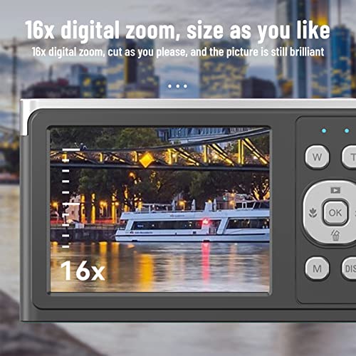 Digital Camera Photography, 1080p 50MP Vlogging Camera with 2.88 Inch LCD Screen, 16X Zoom Compact Portable Mini Rechargeable Camera, Point and Shoot Digital Cameras