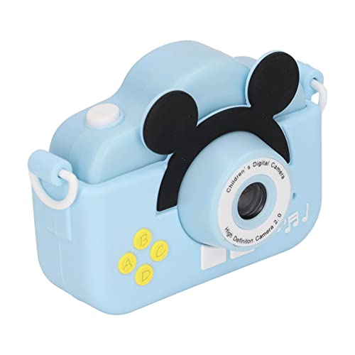 Toddler Camera, High Definition Dual Camera 2000W Blue Multifunction Kids Camera Cute Cartoon Simple Operation for Travel