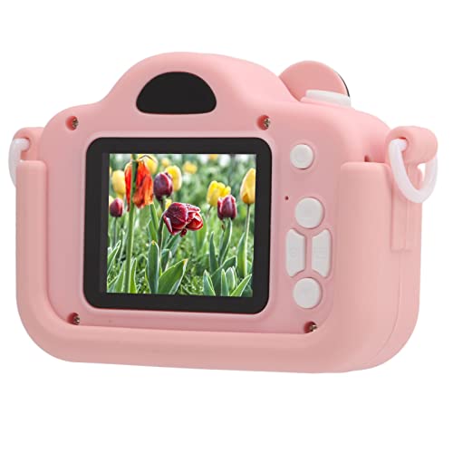 Keenso Kids Camera 2.0 Inch 2MP/1080P Selfie Kids Camera with 32GB Card and Case, Mini Rechargeable Kids Camera, (Pink)