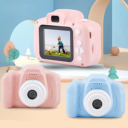 Kids Camera, Children Digital Rechargeable Cameras Toddler Educational Toys, Mini Children Video Record Camera, 2 Inch Screen & 32GB SD Card for Birthday (Pink)