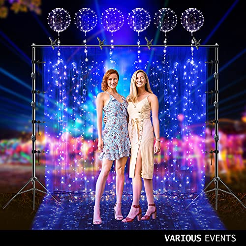 LimoStudio 10 x 9.6 feet Large and Heavy Duty Backdrop Stand with Elastic String Clip, Crossbar Ring Clip, Spring Clamp, Background Support System Kit for Photography, Events, AGG3002