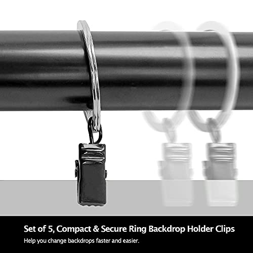 LimoStudio 10 x 9.6 feet Large and Heavy Duty Backdrop Stand with Elastic String Clip, Crossbar Ring Clip, Spring Clamp, Background Support System Kit for Photography, Events, AGG3002