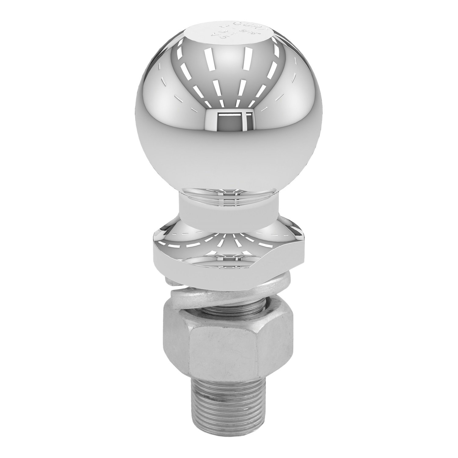 CURT 40007 Chrome Trailer Hitch Ball, 10,000 lbs, 2-5/16-Inch Diameter, 1 x 2-1/4-Inch Shank