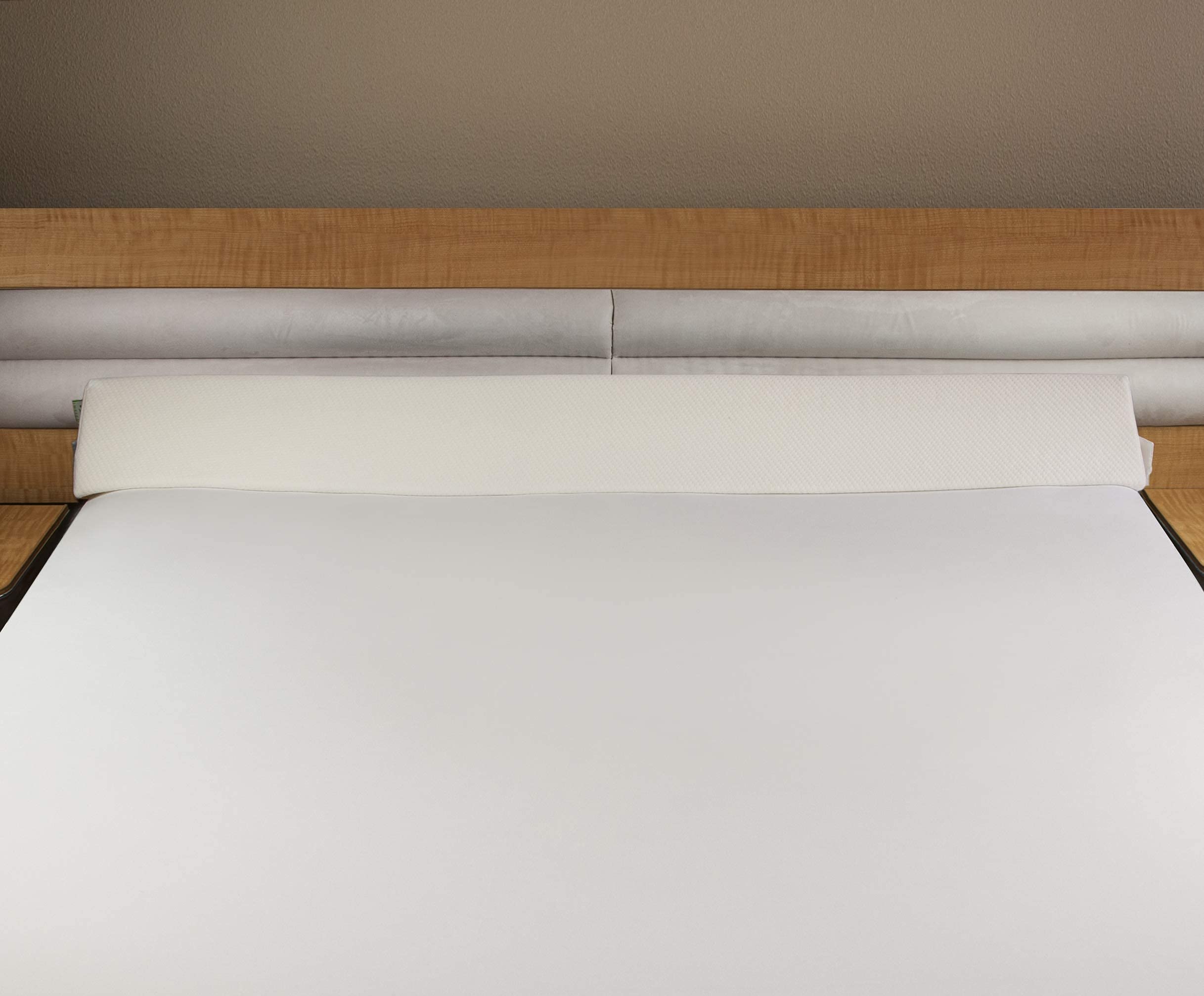 Insieme King Size Headboard Gap Filler (White). Long Bed Wedge Pillow for Covering Cracks Between Bed & Headboard or Wall with Pillow Support (76x8x6 inch)