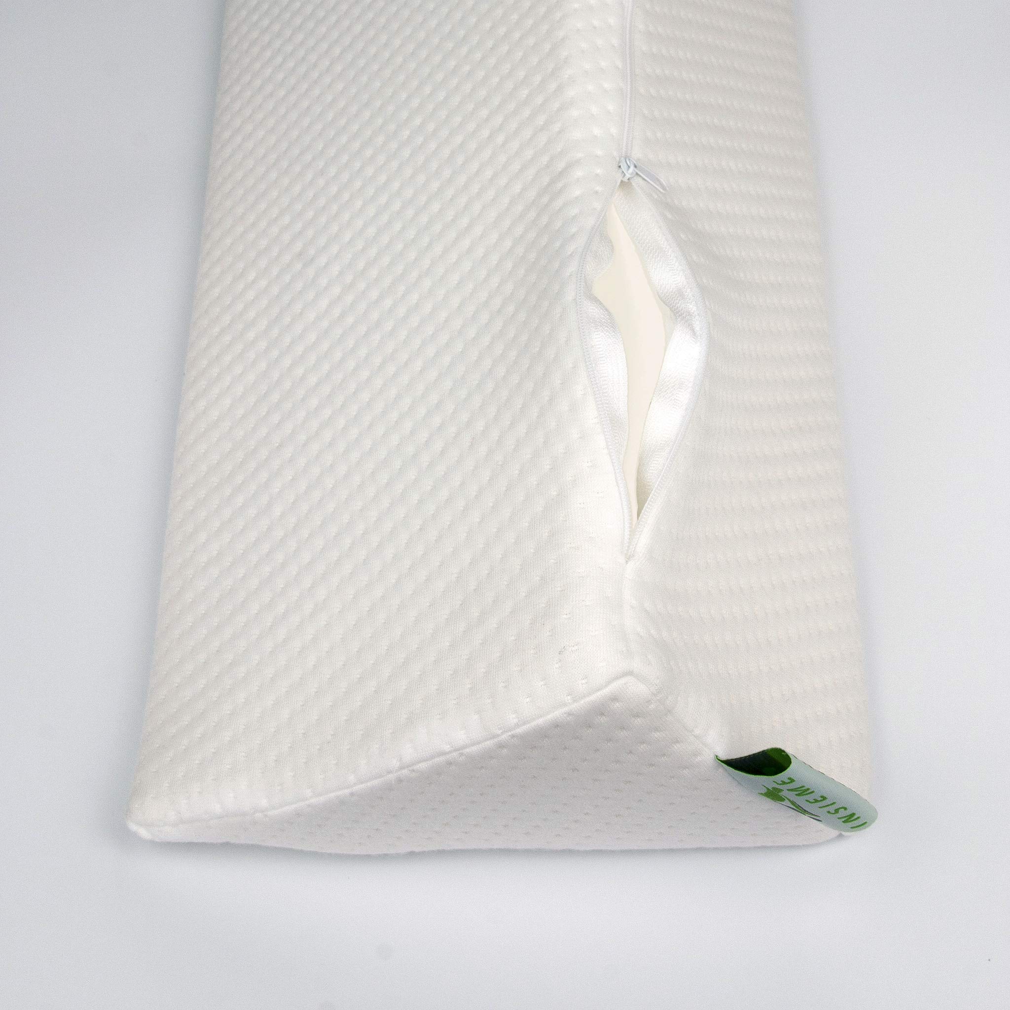 Insieme King Size Headboard Gap Filler (White). Long Bed Wedge Pillow for Covering Cracks Between Bed & Headboard or Wall with Pillow Support (76x8x6 inch)