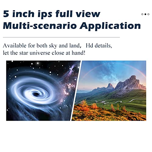 Telescope Electronic Eyepiece, 5 Inch HD Full View IPS Screen CMOS Electronic Digital Telescope Camera Lunar Astronomy Camera, for iOS for Android