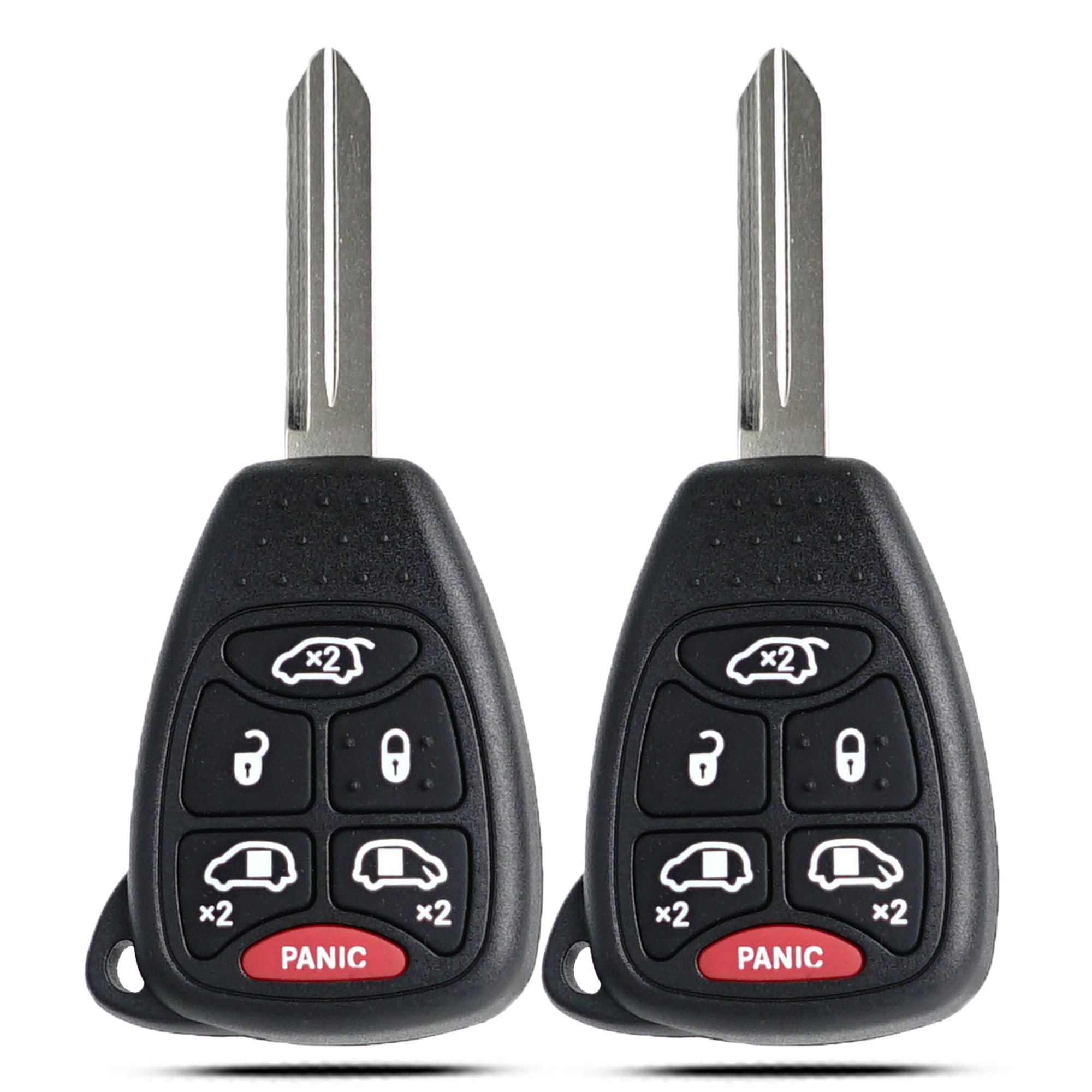 Key Fob Keyless Entry Fits for Chrysler Town & Country Dodge Grand Caravan 2004 2005 2006 2007 Remote Control Replacement 05183683AA M3N5WY72XX 46Chip 315MHz 6 Button Head Fob Key (Set of 2)
