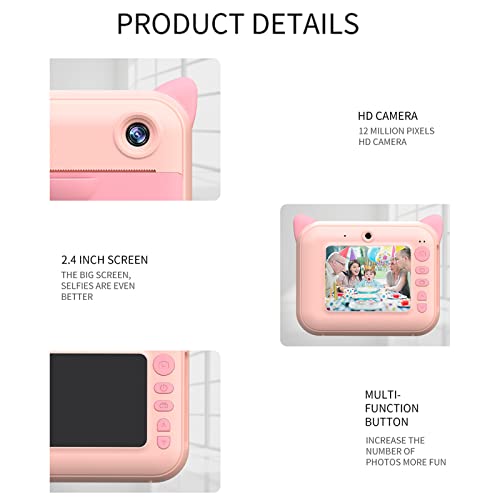 Kids Camera, Digital Camera for Kids Boys and Girls - 24MP Children's Camera with LCD Screen, Full HD 1080p Rechargeable Electronic Mini Camera for Students, Teens, Kids