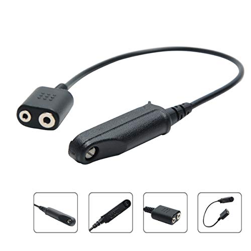 ABBREE Audio Adapter Cable 2 Pin Earphone Speaker Mic for Baofeng UV-9R Plus UV-9R Pro UV-XR BF-9700 GMRS-9R A58 UV-9G GT-3WP Waterproof Two Way Radio