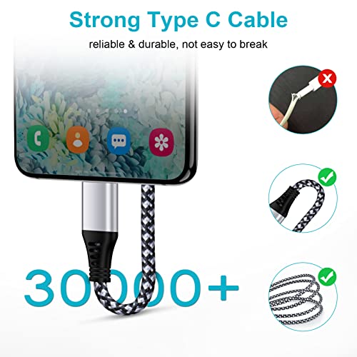 Samsung USB C Fast Charger Block with Android Phone Charger Type C Fast Charging Cable 6.6ft for Samsung Galaxy S23/S22/S21/S20/S10/S10 Plus/S10E/S9/S8/A12 A13Google Pixel 7 6 Pro 4A 3A,iPad Pro/Air4