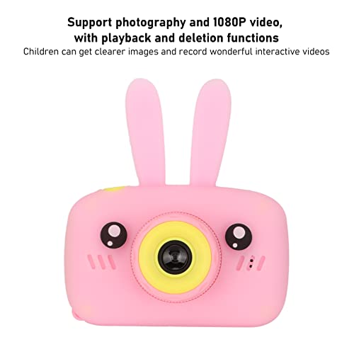 Kid Camera Rabbit Appearance, Digital Camera Girls Camera Toys, Full HD 1080P Kids Digital Camera Toy with Lanyard and Charging Cable