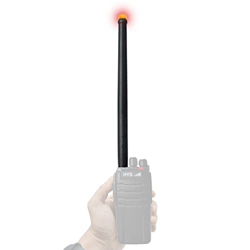 HYSHIKRA SMA-Female Rubber Antenna, 9.2Inches 144/430Mhz 20W Handheld Radio Antenna with LED Indicator Light for Baofeng UV-5R UV-82 BF-F8HP BF-888S Kenwood Walkie-Talkie Transceiver