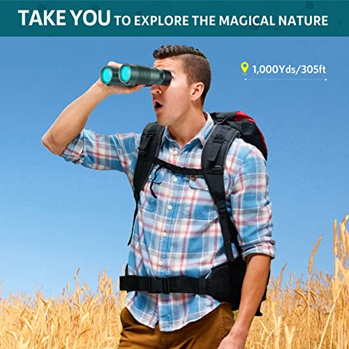 Sedpell HD Binoculars for Adults, High Power Binoculars with BaK4 prisms, IPX7 Waterproof with Phone Adapter Lightweight with Carrying Case and Strap Perfect for Bird Watching, Hunting, Travel
