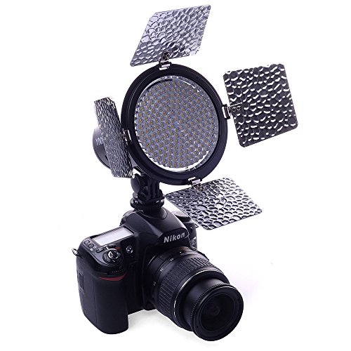 YONGNUO YN216 YN-216 LED Video Light with Adjustable 3200K-5600K Color Temperature and 4 Color Plates for Canon Nikon DSLR Cameras