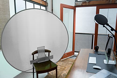 Webaround Mega 63" | Grey | Portable Collapsible Webcam Backdrop | Attaches to Any Chair | Wrinkle-Resistant Fabric | Ultra-Quick Setup and Takedown | Perfect for Zoom, Webex, Teams, etc.