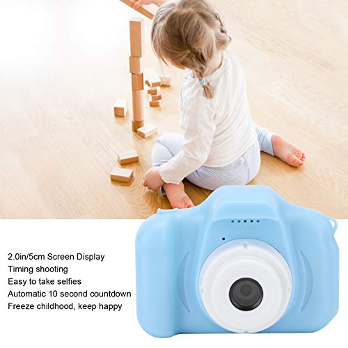 Kids Digital Camera, HD Kids Digital Video Camera, Multifunctional Children's Digital Camera Photo Video with Memory Card Mini Gift (Blue 32GB)