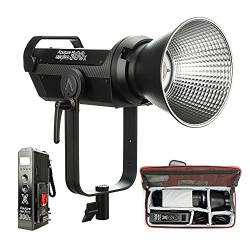 Aputure LS 300X Bi-Color 2700K-6500K Tunable Point-Source LED Bowens Mount V-Mount Plante Sidus Link,2.4G,100m Wireless Remote Control for Video Recording, Children Photography, Outdoor Shooting