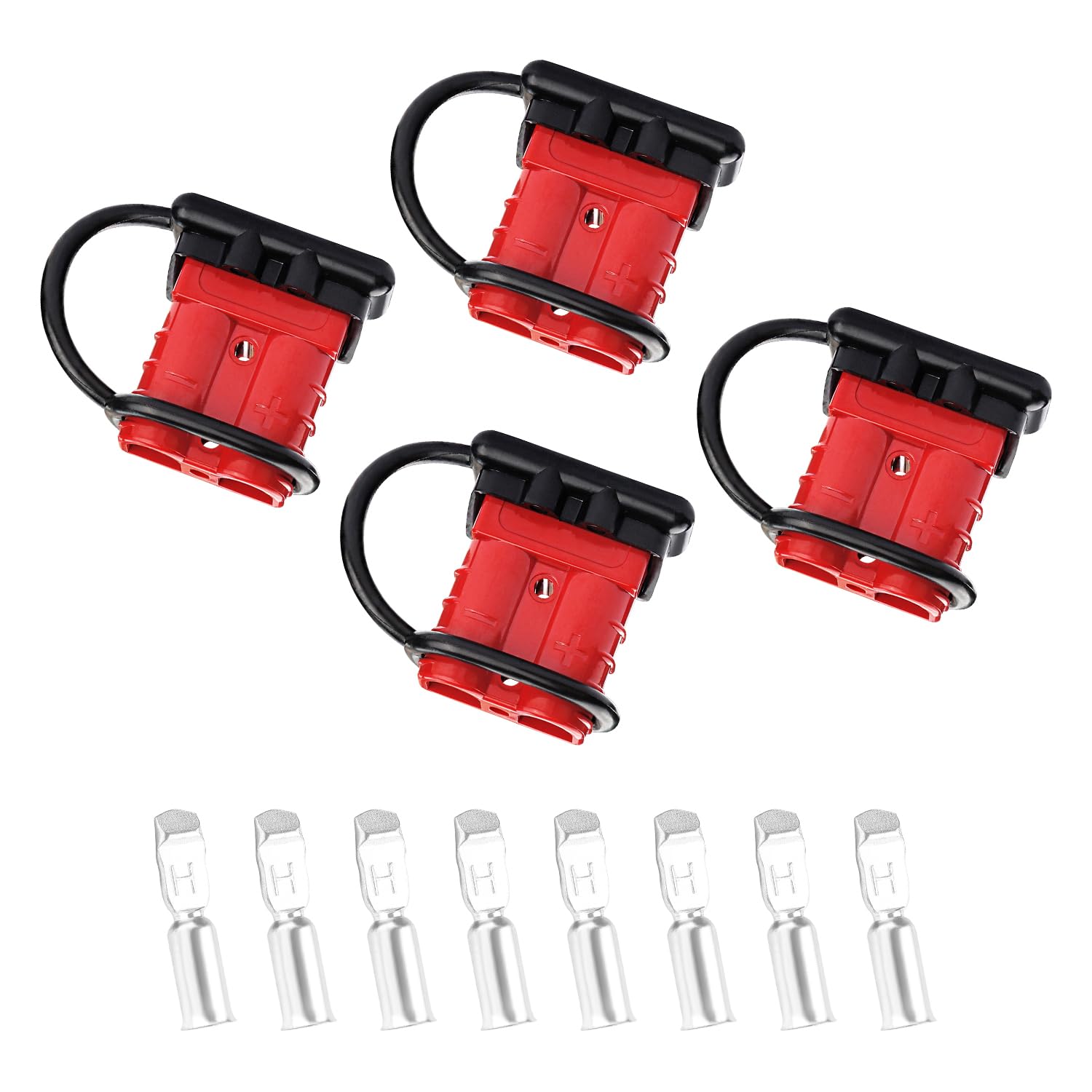 wedfish 4PCS 50A 6-10 Gauge Battery Quick Connecto/Disconnec Wire Harness Plug,Battery Cable Quick Connectors for 12V-36V Motor Winch Trailer or Other Electrical Device