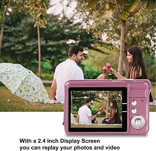 Digital Camera,2.4 Inch FHD Pocket Cameras Rechargeable 24MP Camera for Backpacking, 8X Digital Zoom Compact Cameras for Photography, sd Card 32GB