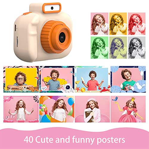 4800W Front and Rear 1080P HD Children Digital Camera with Flashlight, Built in Microphone, Speaker and Mini Games, Gift for Kids