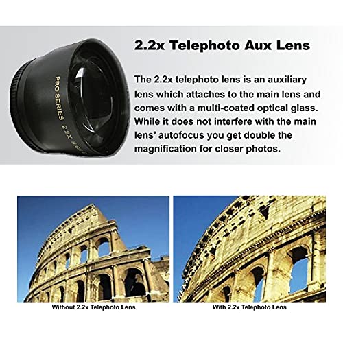 Canon EOS Rebel T7 DSLR Camera 24.1MP with EF-S 18-55mm Lens + A-Cell Accessory Bundle Includes: Telephoto + Wide Angle Lenses + SanDisk 32GB Memory Card + Much More (Renewed)