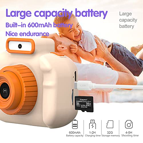4800W Front and Rear 1080P HD Children Digital Camera with Flashlight, Built in Microphone, Speaker and Mini Games, Gift for Kids