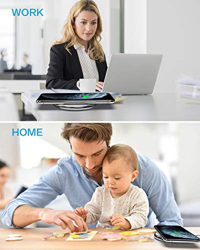Fast Wireless Charger,Vebach Wireless Charging pad Compatible with iPhone 14/13/12 Pro Max/12/13/12 Mini/SE/11/11 Pro/XS/XR/8,Galaxy S20 S10 S9 S8, Note 10 Note 9 etc