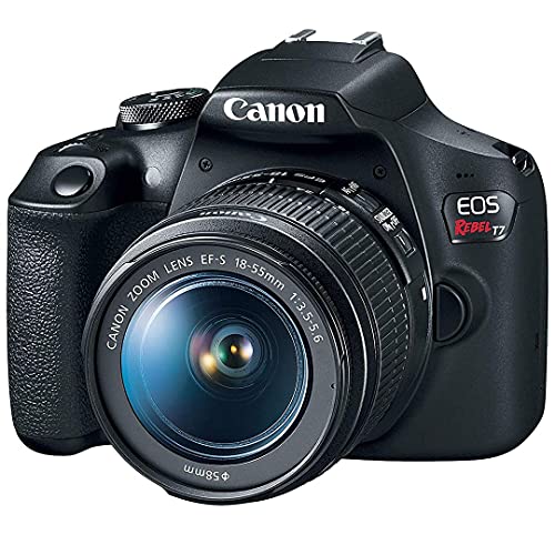 Canon EOS Rebel T7 DSLR Camera 24.1MP with EF-S 18-55mm Lens + A-Cell Accessory Bundle Includes: Telephoto + Wide Angle Lenses + SanDisk 32GB Memory Card + Much More (Renewed)