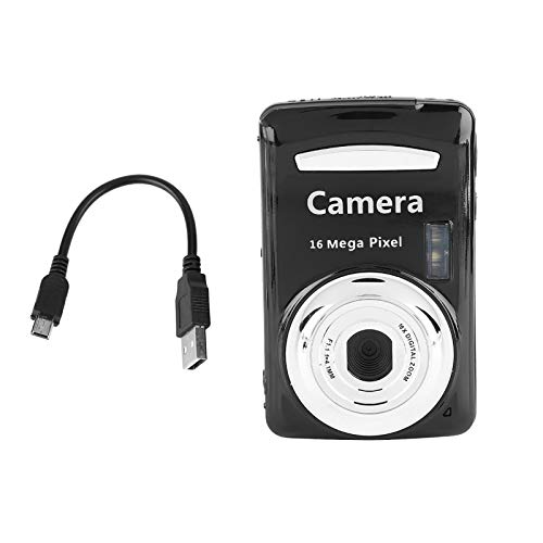 Digital Camera 720P Full HD Compact Camera 36MP Vlogging Camera with 16X Digital Zoom, Photo Camera 2.4 Inch LCD Mini Video Camera for Students Children Adults Beginners (Black)