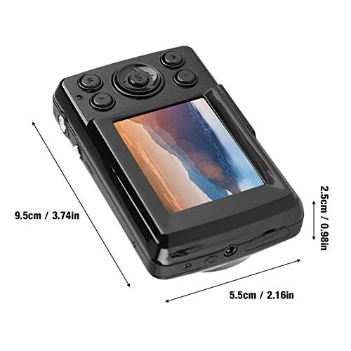 Digital Camera 720P Full HD Compact Camera 36MP Vlogging Camera with 16X Digital Zoom, Photo Camera 2.4 Inch LCD Mini Video Camera for Students Children Adults Beginners (Black)