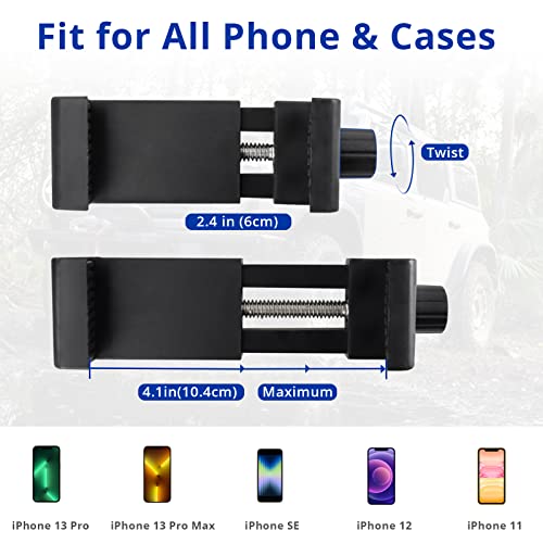 KINIDAS Cell Phone Holder for Ford Bronco Accessories 2021 2022 (Bumpy Roads Friendly) Mounted on The Dashboard Compatible with All iPhone & Android Cell Phones(7" Short Arm)
