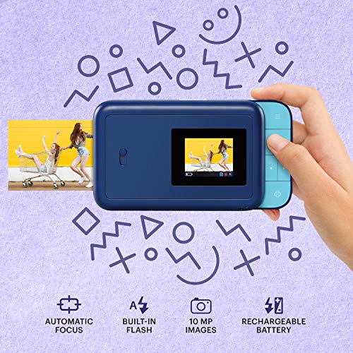 KODAK Smile Instant Print Digital Camera (Blue) Photography Scrapbook Kit