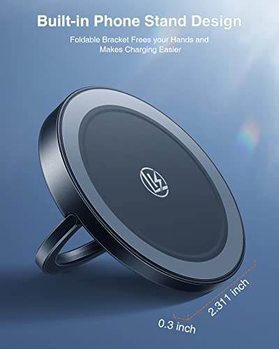 LK Magnetic Wireless Charger Compatible for MagSafe Charger for iPhone 14 Pro Max/14 Pro/14 Plus/13/13 Pro/13 Pro Max/iPhone 12 Pro/12 Pro Max, 3.3 ft Cable(No Adapter), Black