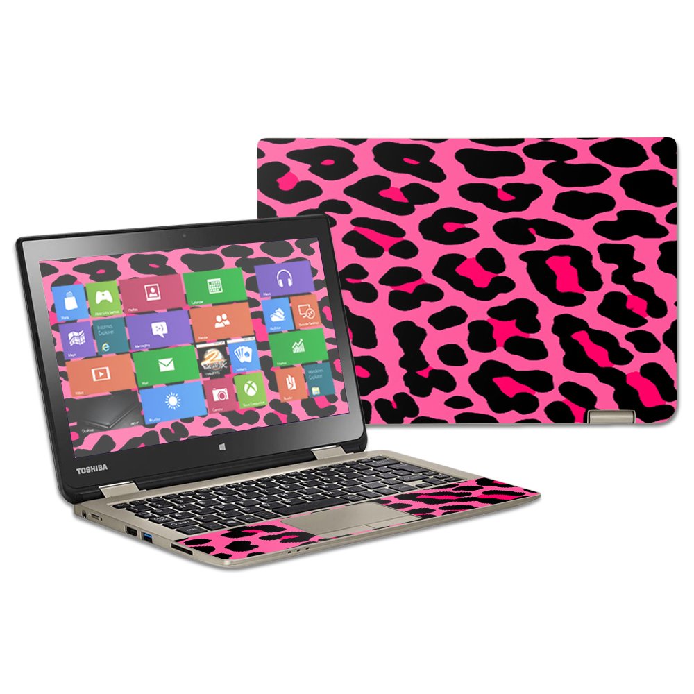 MightySkins Skin Compatible with Toshiba Satellite Radius 11 L15W-B 11.6" wrap Cover Sticker Skins Pink Leopard