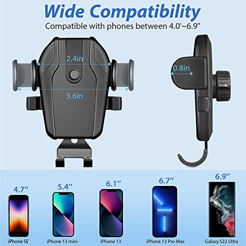 Sancore Dashboard Phone Mount for Car - Adjustable Arm Car Phone Holder Air Vent, Windshield 3 in 1 Cell Phone Mount Compatible with iPhone 14 13 12 Pro Max, Galaxy S20 S21 S22 Ultra