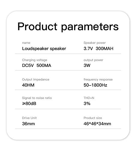 EAVO Mini Portable Speakers, 3W 36mm Microphone Speaker Line-in Speaker with 3.5mm Aux Audio Jack and Plug in Clear Bass Micro for Smart Phone, pad, Tablet, Laptop, Computer.