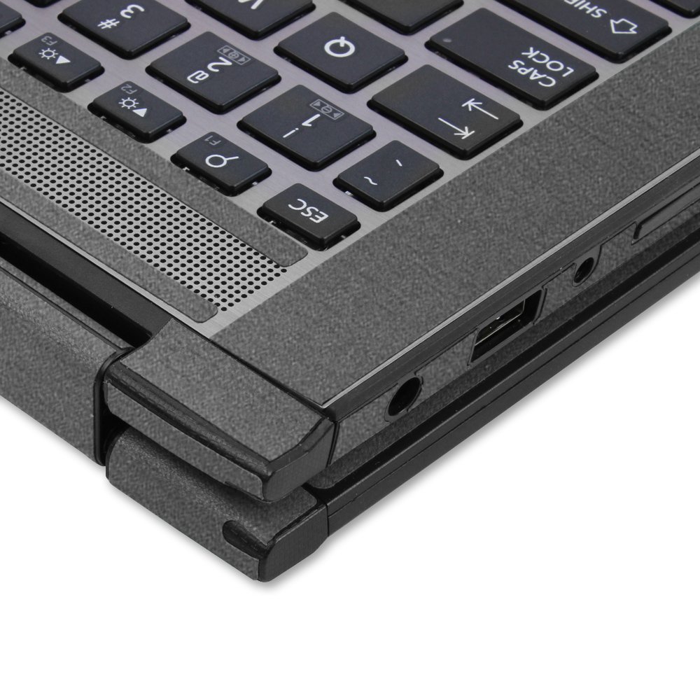 Skinomi Brushed Steel Full Body Skin Compatible with Toshiba Satellite Radius (2015, 14 inch)(Full Coverage) TechSkin with Anti-Bubble Clear Film Screen Protector
