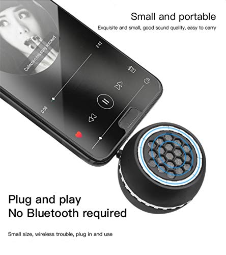 EAVO Mini Portable Speakers, 3W 36mm Microphone Speaker Line-in Speaker with 3.5mm Aux Audio Jack and Plug in Clear Bass Micro for Smart Phone, pad, Tablet, Laptop, Computer.