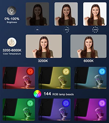 LED Softbox Lighting Kit, Zingbabu 20'' x28'' RGB Softbox Kit with 3200-6000K Led Bulb and Lighting Stand for YouTube Video Photography