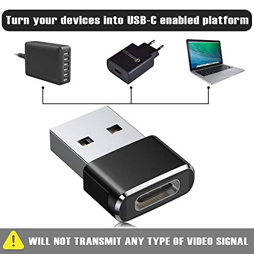 Basesailor USB to USB C Adapter 3 Pack,Type C Female to USB A Male Cable Converter for MacBook Pro,iMac,PC,Laptop,Computer,Samsung Galaxy Note 10 20 S20 S21 S22 S23,Google Pixel 5 4 4A 3 3A 2 XL