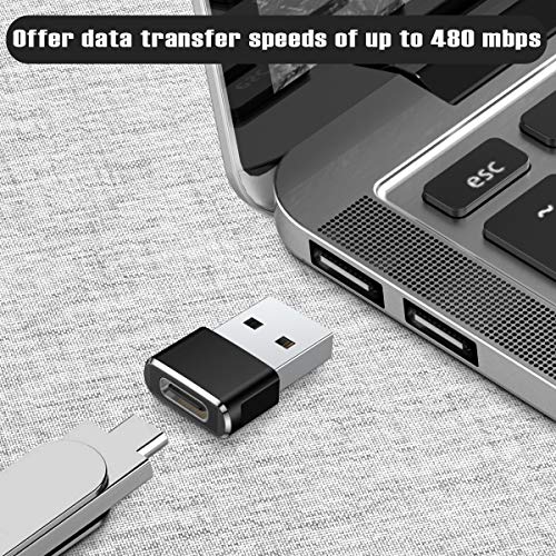 Basesailor USB to USB C Adapter 3 Pack,Type C Female to USB A Male Cable Converter for MacBook Pro,iMac,PC,Laptop,Computer,Samsung Galaxy Note 10 20 S20 S21 S22 S23,Google Pixel 5 4 4A 3 3A 2 XL
