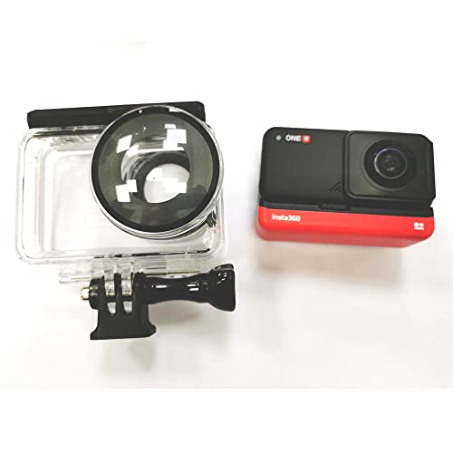 For Insta360 ONE R Sports Camera Case Protective Housing Insta360 ONE R Diving Cases Waterproof Housing 4K IPX8 Accessory Camera Accessories Anti-fall Bezel Protective Cases (Black) A460