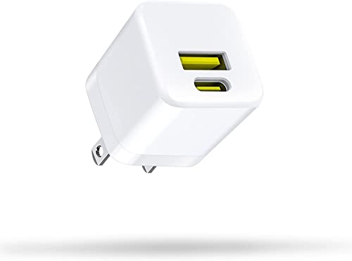 USB C Wall Charger Block,20W Dual Port Charge Adapter,Fast Charging Plug Compatible with Apple Watch Series Se 8 7 6 5 4 3 iPhone 14 Plus 13 12 Mini Pro Max iPad Pro Air, Airpods