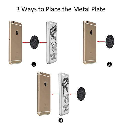 Mount Metal Plate 10 Pack for Magnetic Cell Phone Car Cradle-Less Mounts with 3M Adhesive,Stylish Universal Disc Replacement Sticker for Magnet iPhone Holder Mini Tablet GPS Stand 6 Round 4 Rectangle