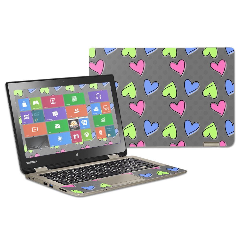 MightySkins Skin Compatible with Toshiba Satellite Radius 11 L15W-B 11.6" wrap Cover Sticker Skins Girly